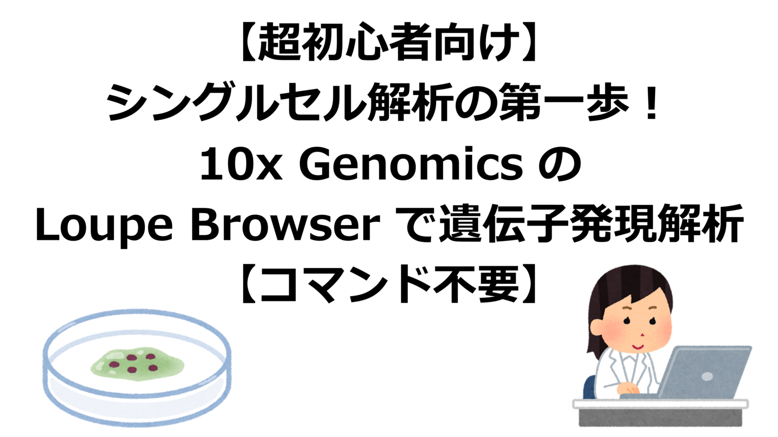 【超初心者向け】シングルセル解析の第一歩！10x GenomicsのLoupe Browserで遺伝子発現解析【コマンド不要】 | 博士の生活講座